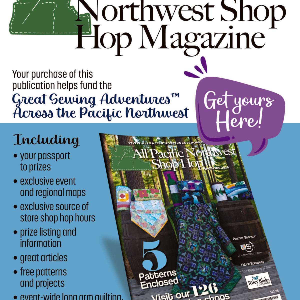 INSTOCK now! All Pacific Northwest Shop Hop Magazine – Starlit Quilts